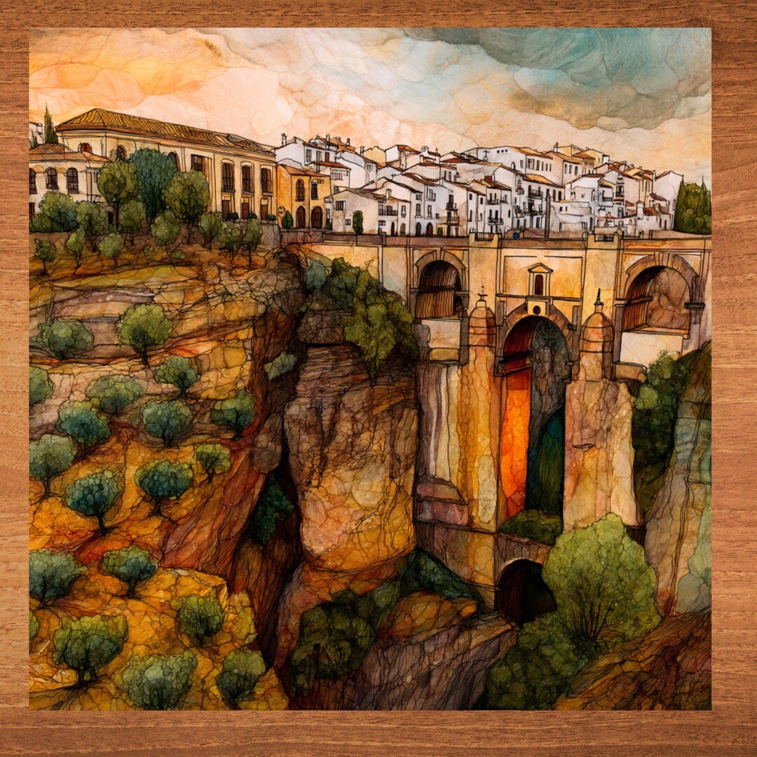 Ronda Spain Ceramic Art Tile Wall Decor Size From 4 to 12 Inches ...