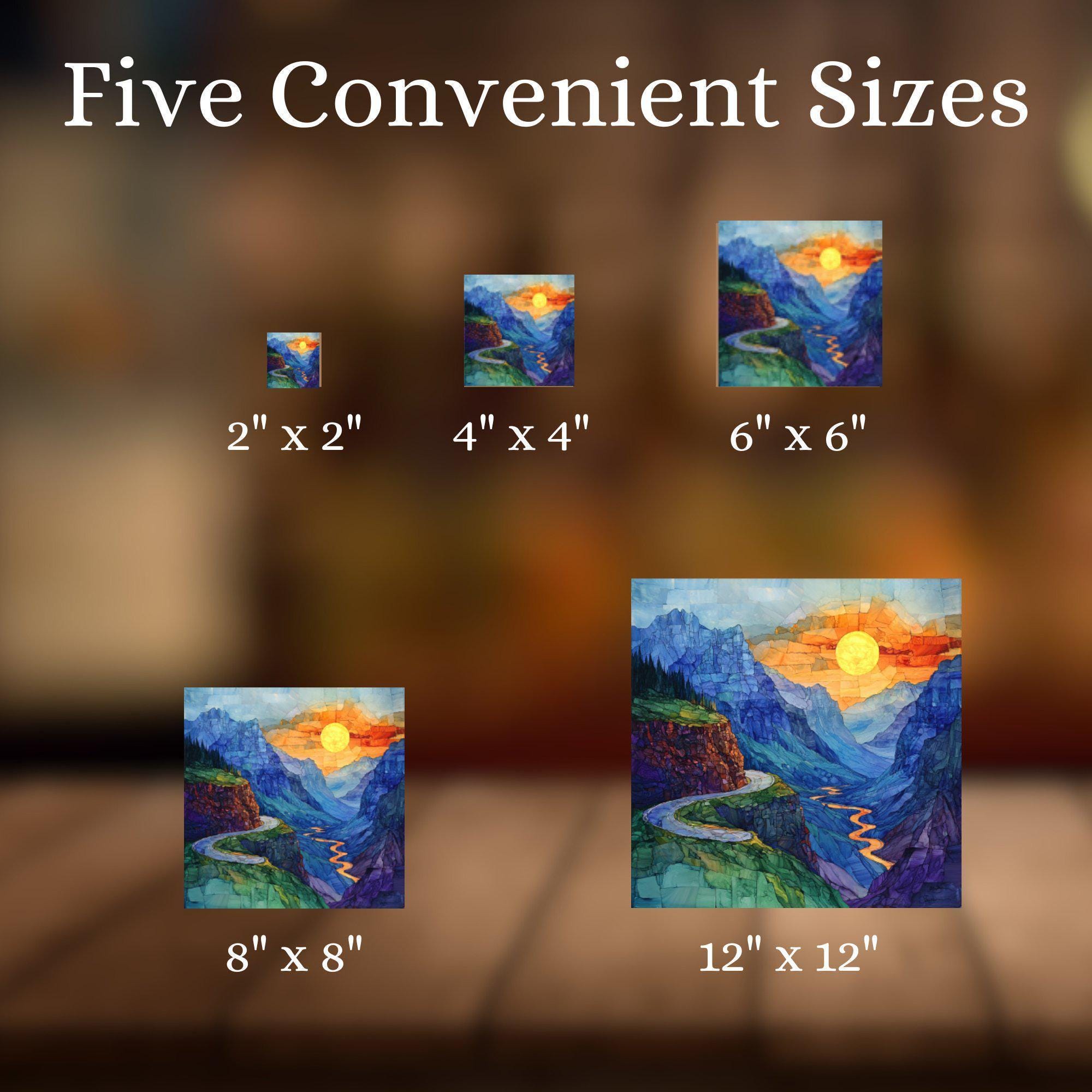 Going to the Sun Glacier Ceramic Art Tile Beautiful Vista Gift for ...