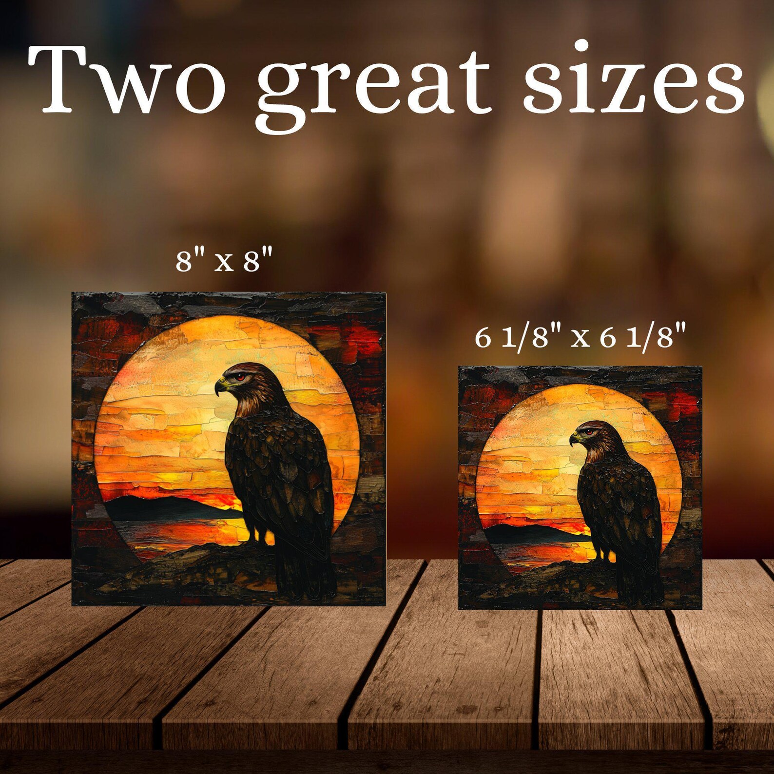 Hawk Red-tailed Hawk Outdoorsman Decor Ceramic Art Tile Wall Art for ...