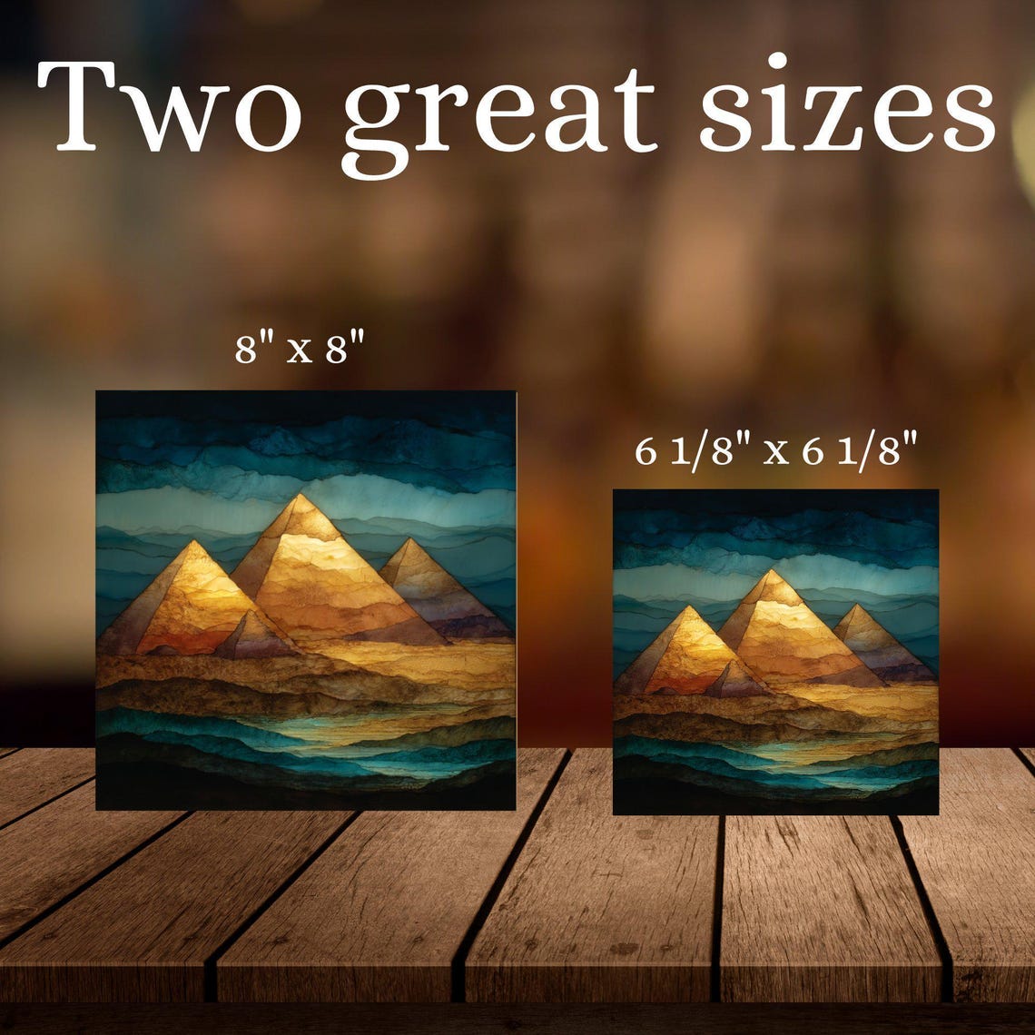 Pyramids of Giza Egypt Ceramic Art Tile World Heritage Site Gift for ...