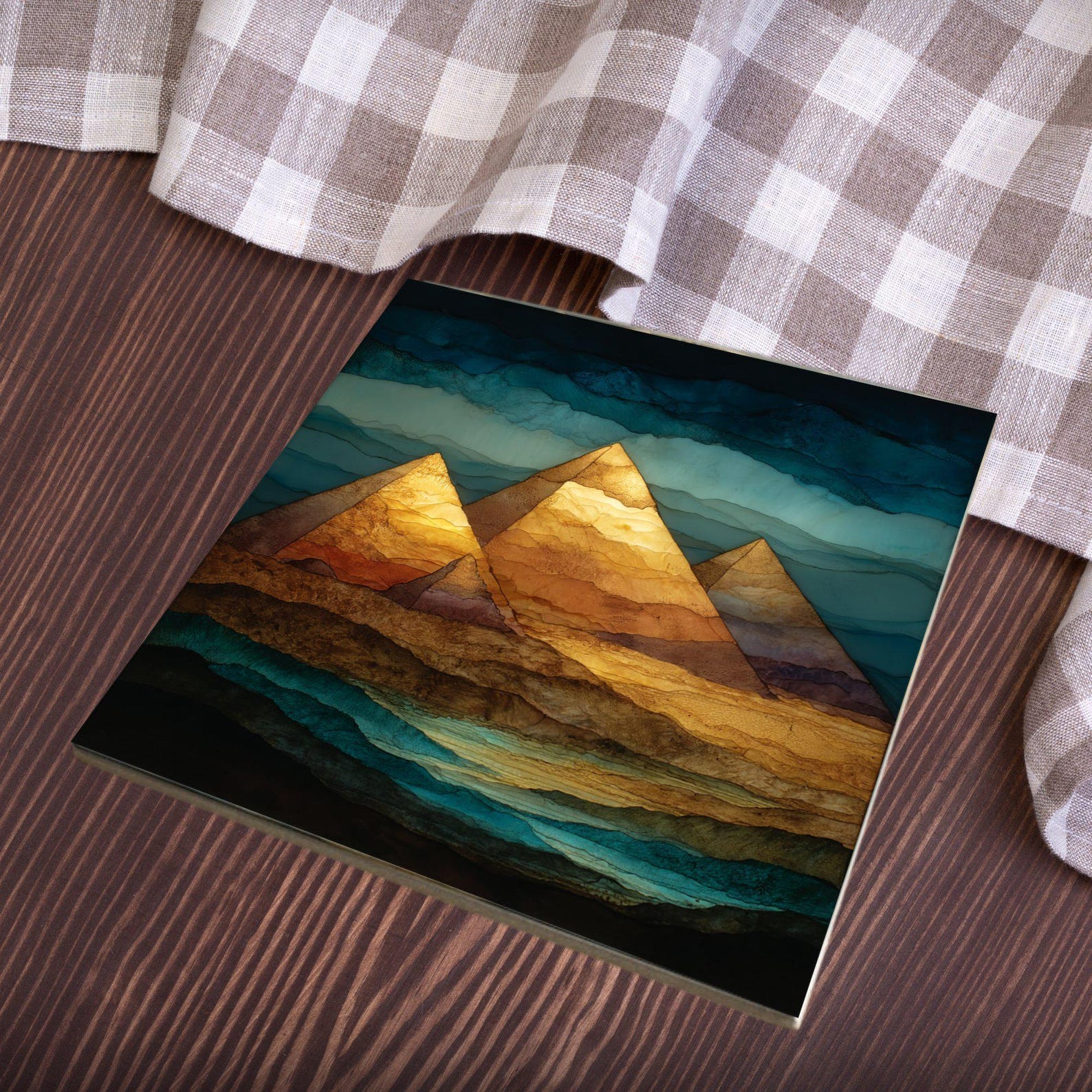Pyramids of Giza Egypt Ceramic Art Tile World Heritage Site Gift for ...