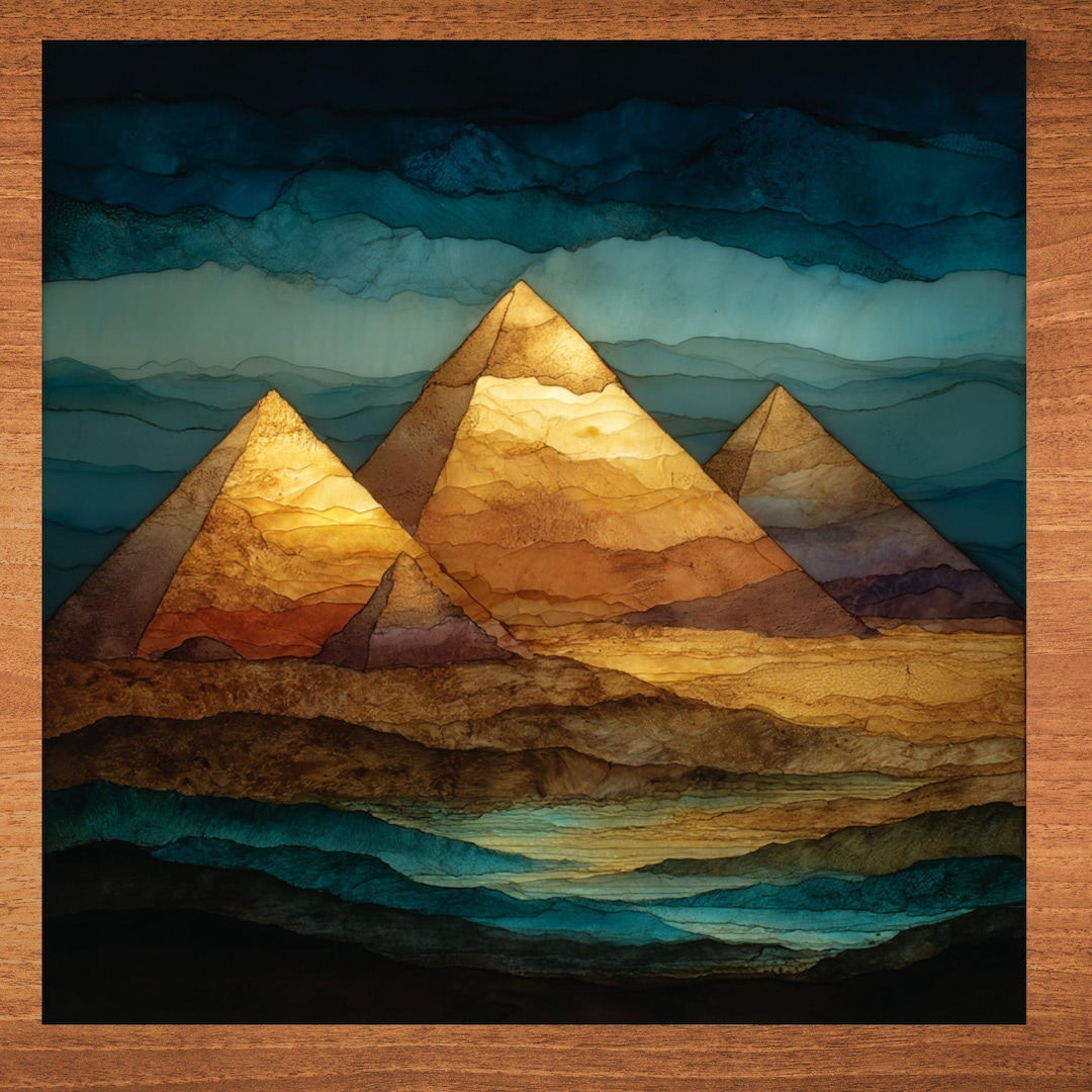 Pyramids of Giza Egypt Ceramic Art Tile World Heritage Site Gift for ...