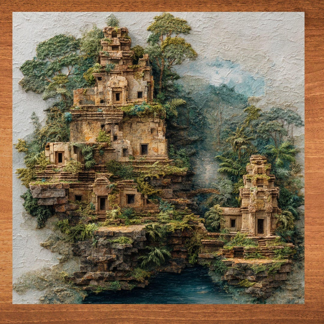Angkor Cambodia Ceramic Art Tile World Heritage Site Gift for Art ...