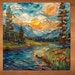 Yellowstone National Park Glossy Ceramic Tile Art Gift for Nature Park ...