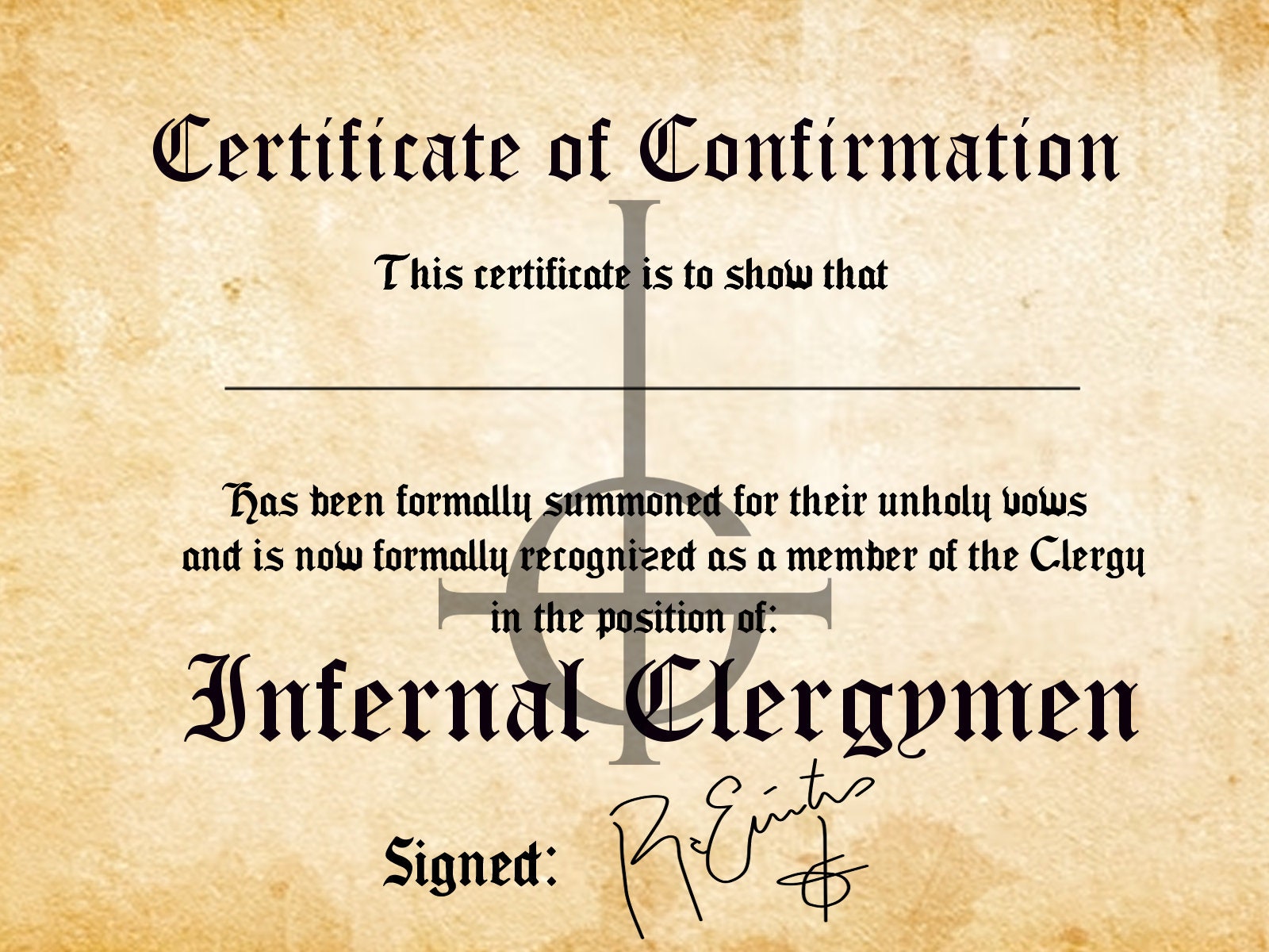 Ghost Band Fan Certificates - Etsy