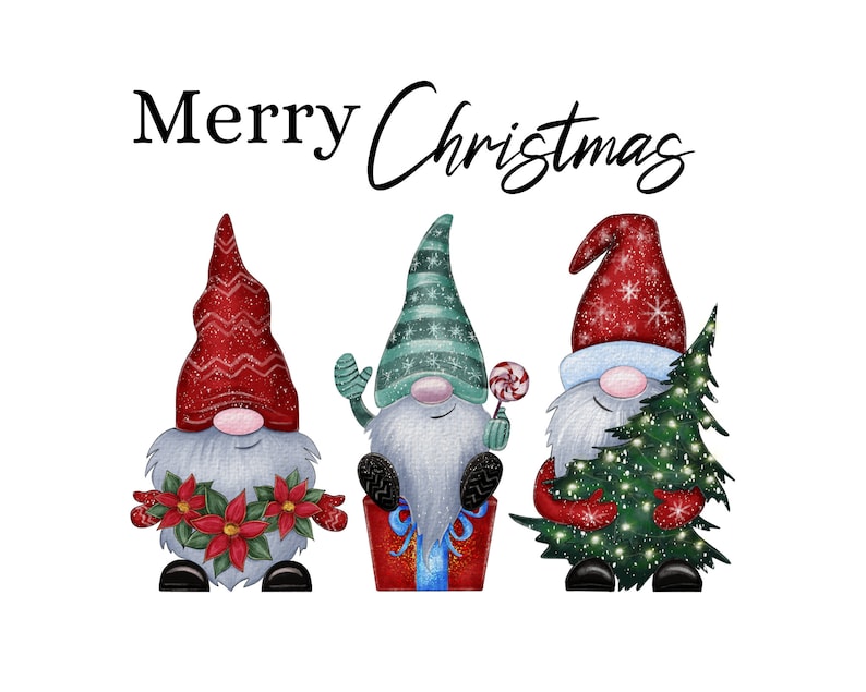 Christmas Gnomes Wall Print - Etsy