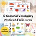 Seasonal ESL Vocabulary Posters and Flashcards Bundle | ESL Vocabulary ...