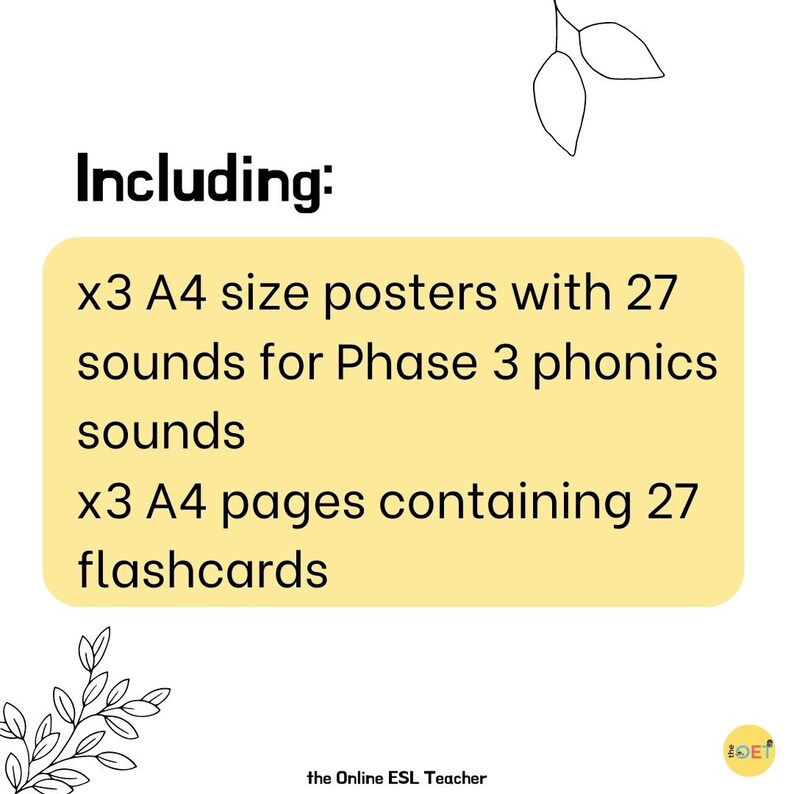 Phonics Phase 3 Flashcards and Posters | Phonics Poster | Phonics Sound ...