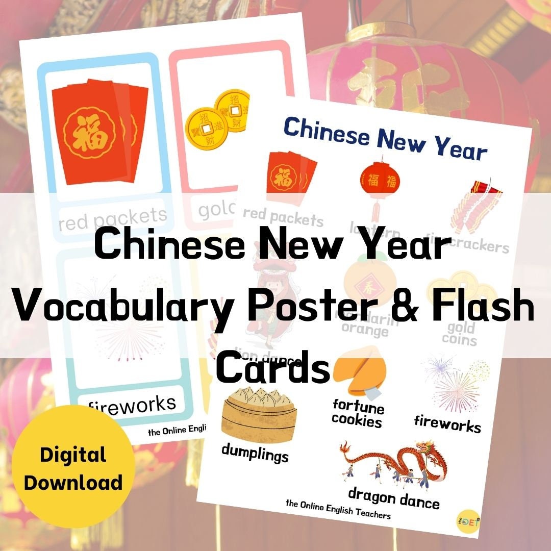 Chinese New Year ESL Vocabulary Posters and Flashcards Bundle | ESL ...