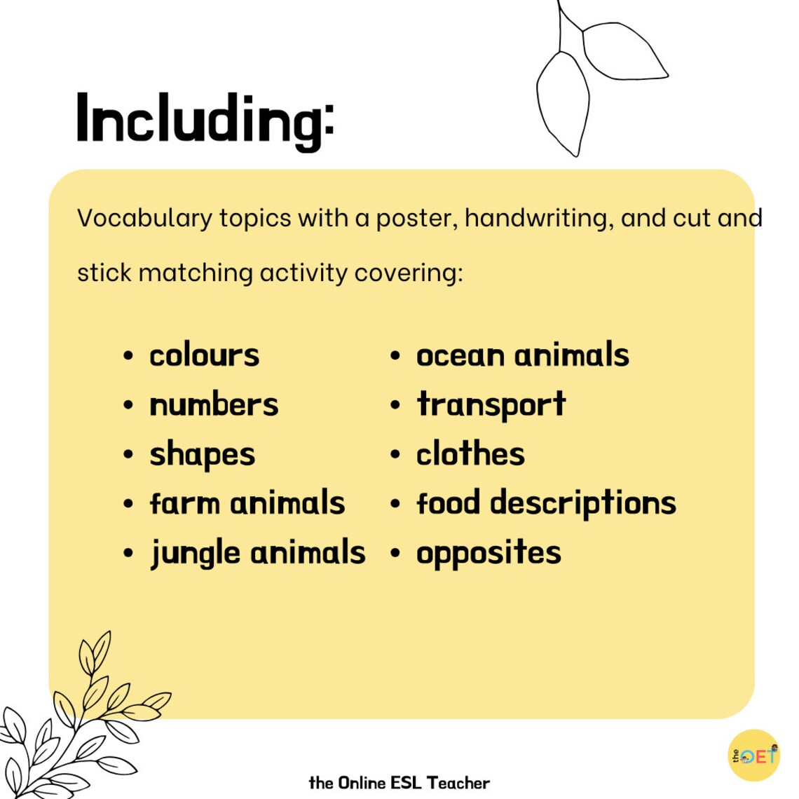 ESL Vocabulary Posters and Flashcards Bundle | ESL Vocabulary Posters ...