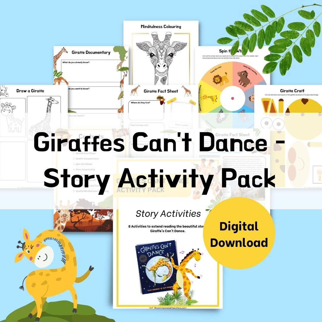 Giraffes Can't Dance | Literacy Pack | Literacy Worksheets | Story ...