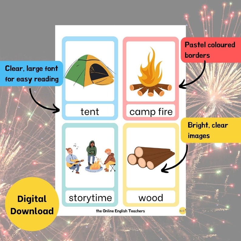 Bonfire Night ESL Vocabulary Posters and Flashcards Bundle | ESL | ELL ...