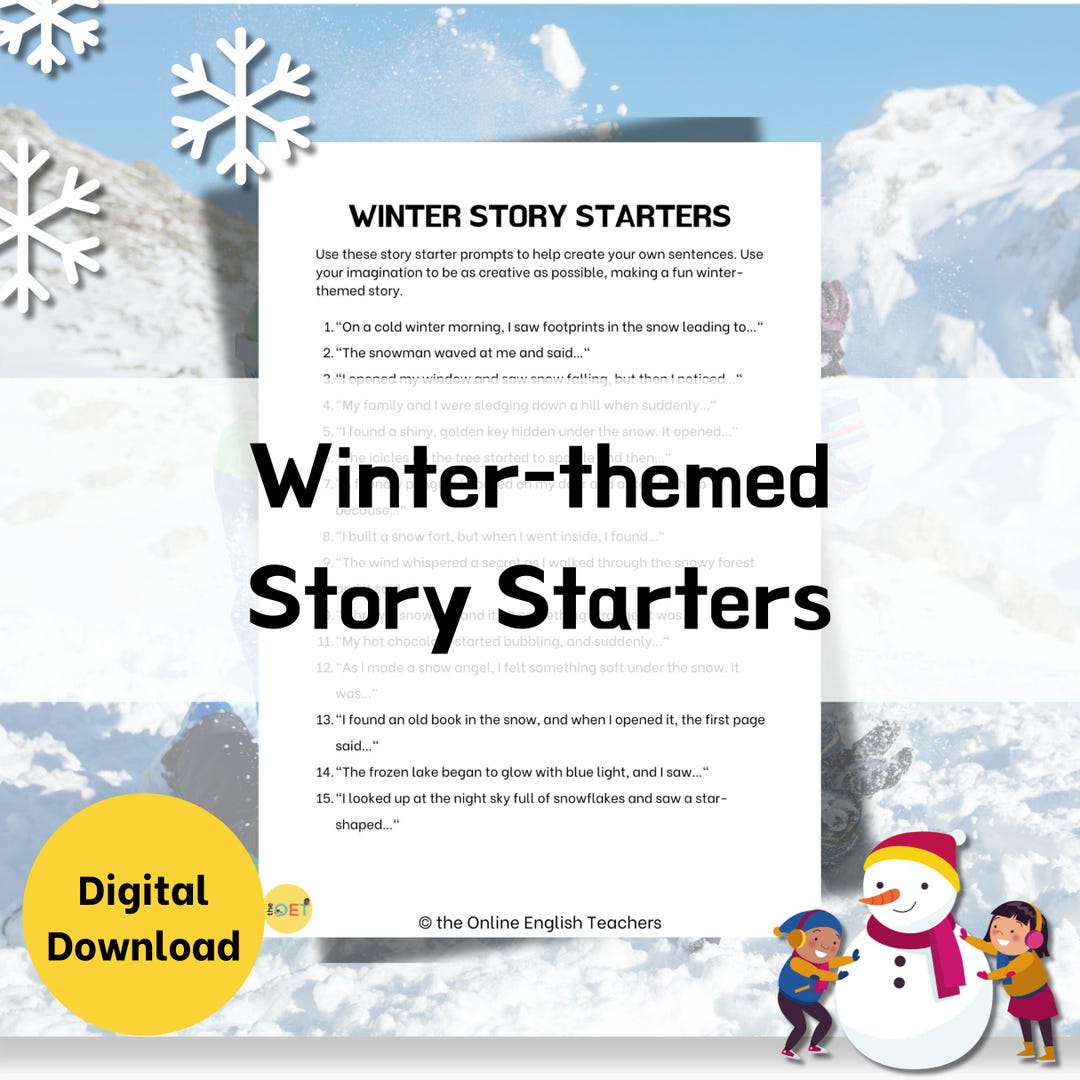 Winter-themed Story Starters | ESL Speaking and Vocabulary ...