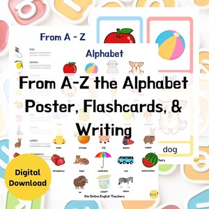 Alphabet Poster | Alphabet Print | Alphabet Practice Printable ...