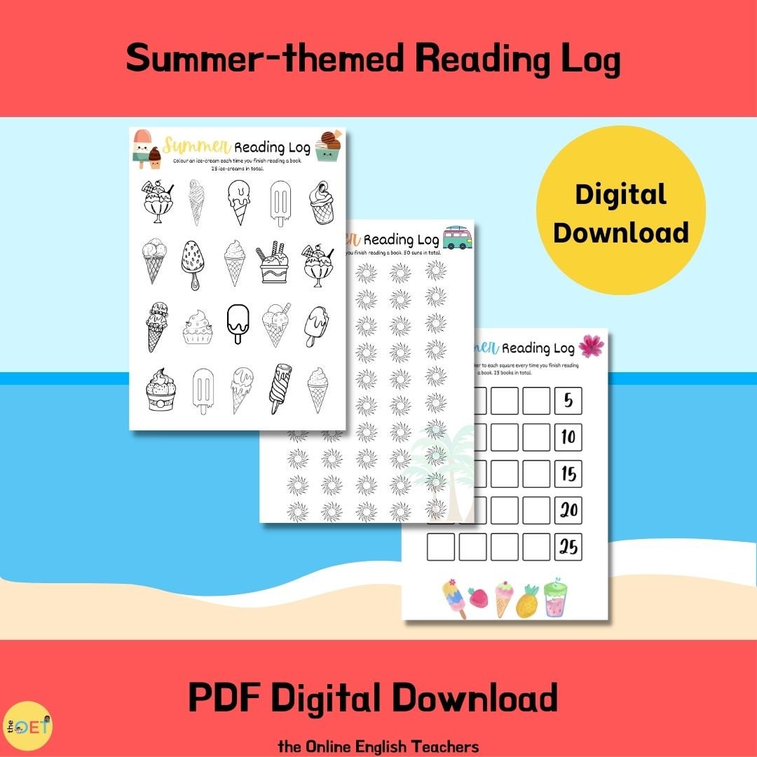 Summer Reading Logs | Kids Reading Log | Summer Reading Tracker ...