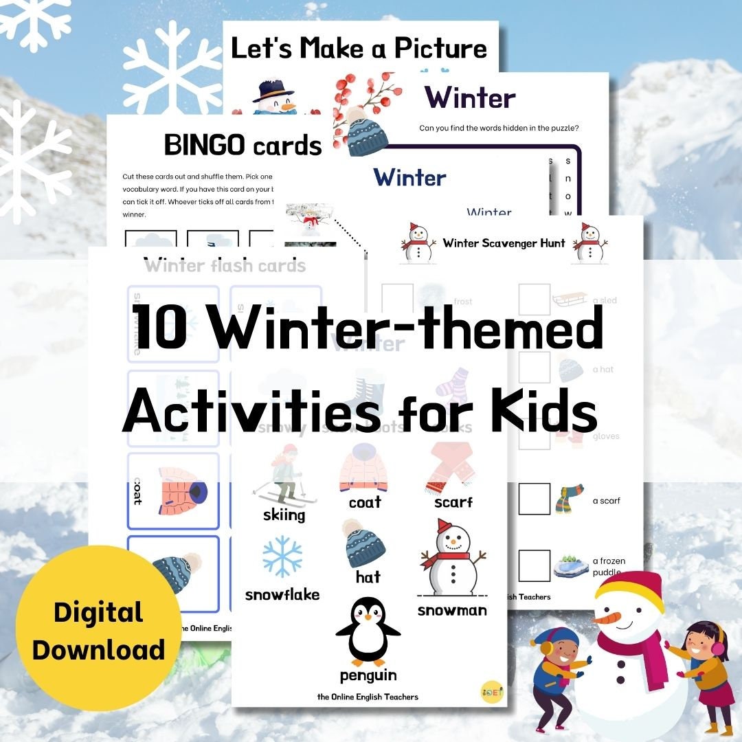 Winter-themed Educational Worksheets | Children's Printable | ESL ...