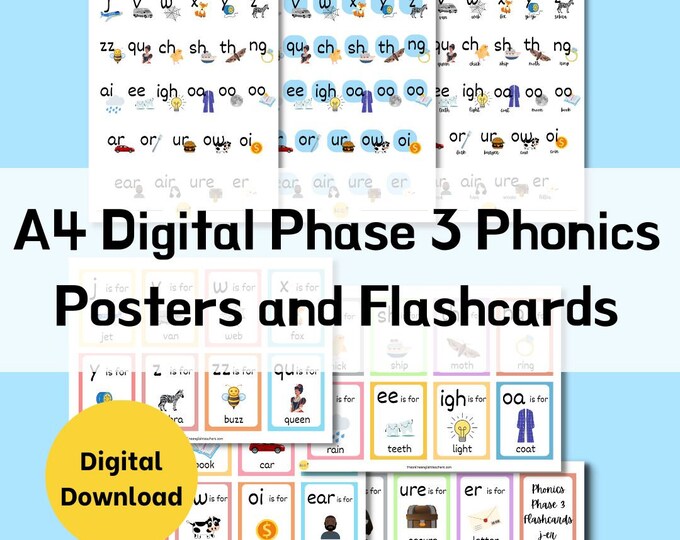 Montessori Phonics Alphabet Sound Chart/ Phonics Poster / Kindergarten ...