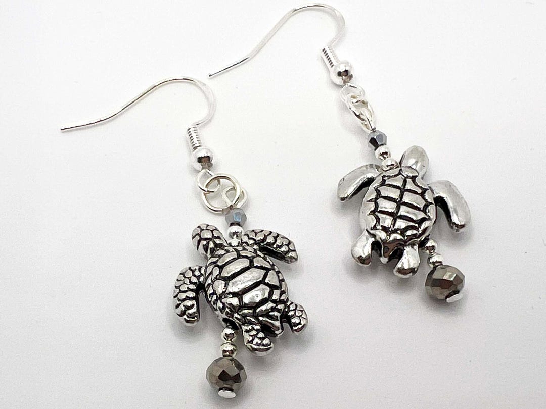 Sea Turtle Drop Earrings - Etsy