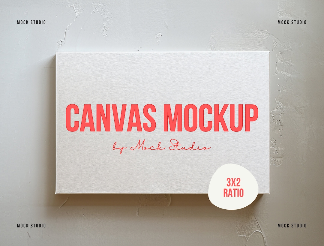3x2 Horizontal Canvas Mockup | Textured Wall Landscape Art Mock up ...