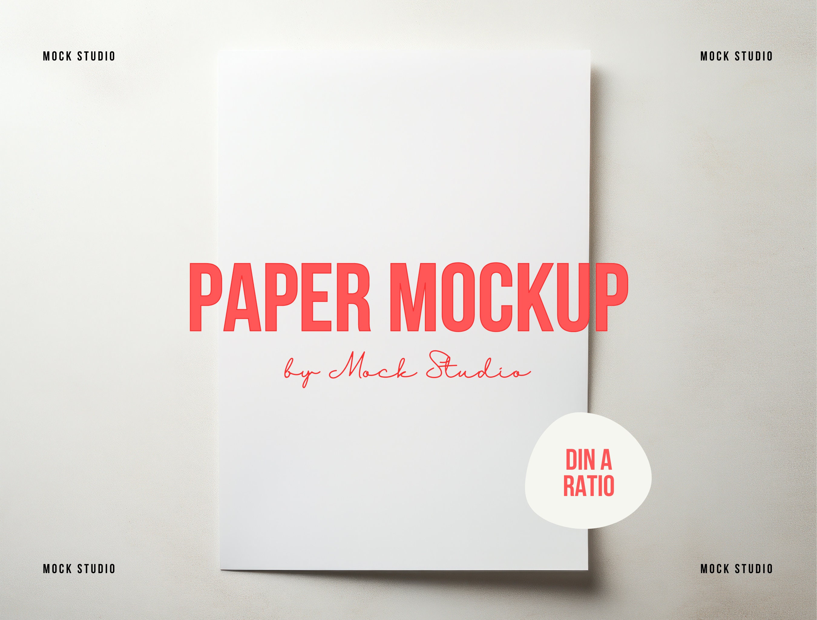 DIN A Paper Mockup Print & Poster Flat Lay Paper Mock-up Minimal ...