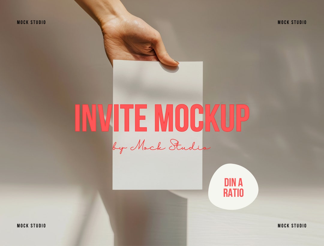 DIN A Paper Invite Mockup | A5 A6 Print & Poster Flat Mock-up | Minimal ...