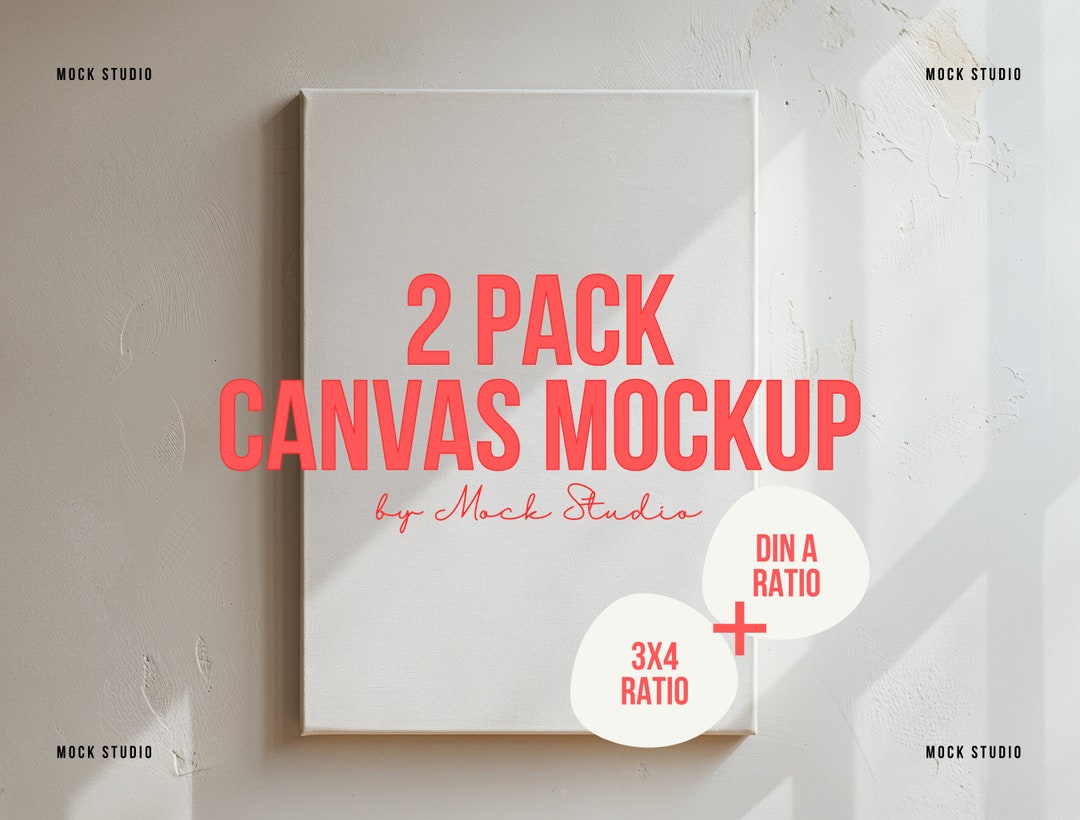 3x4 Plus Din A Canvas Mockup | Wall Lifestyle Canvas Art Mock up ...