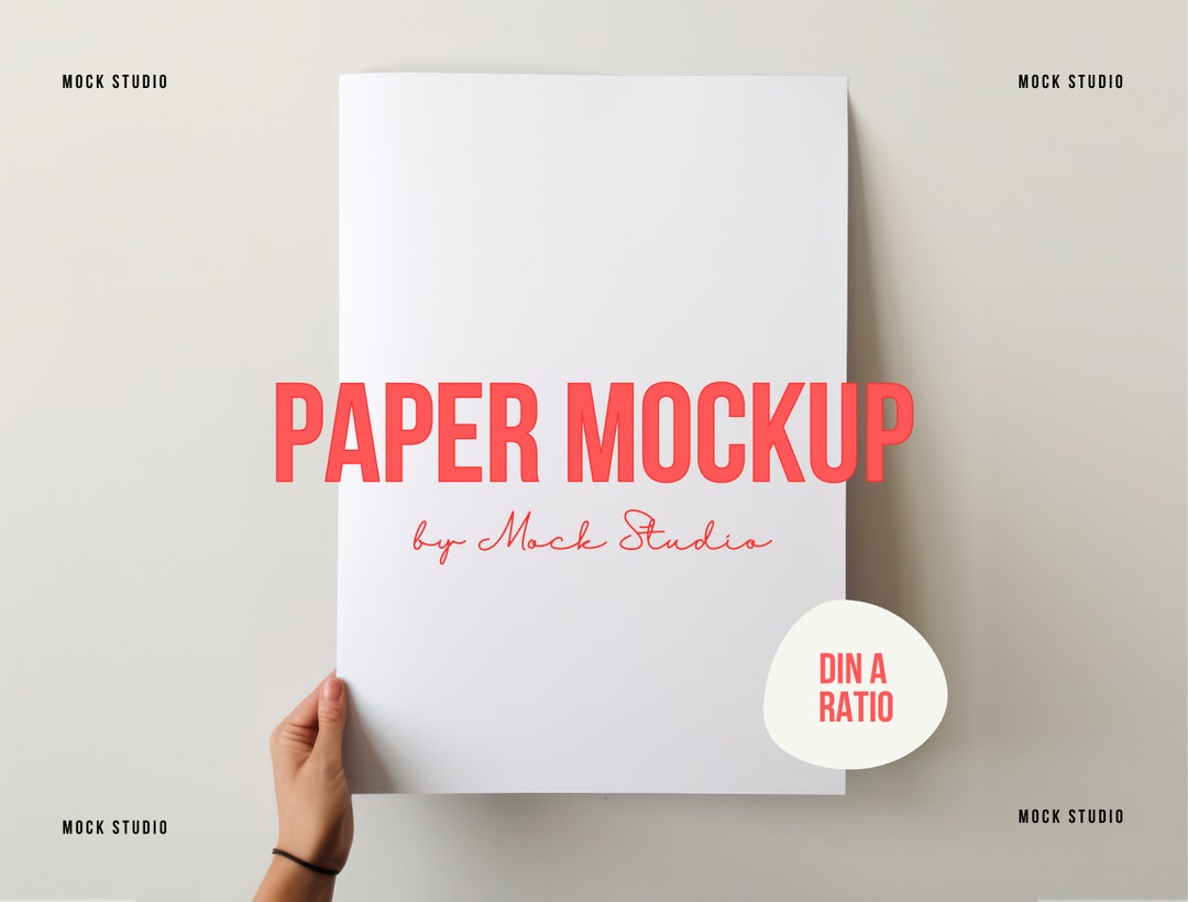 DIN A Paper Mockup | Print & Poster Flat Mock-up | Minimal Lifestyle ...