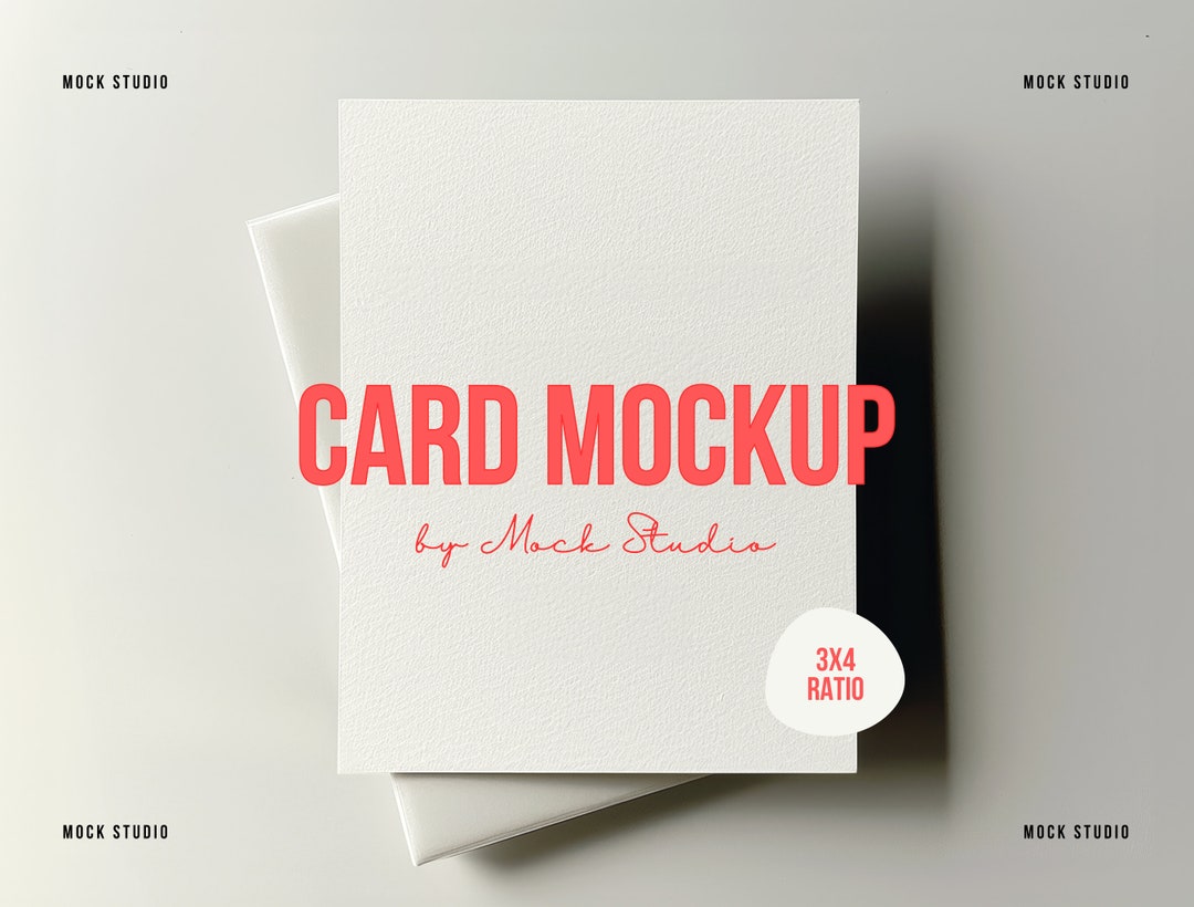 3x4 Paper Invite Mockup | Lifestyle Flat Lay Wedding Mock-up on Table ...