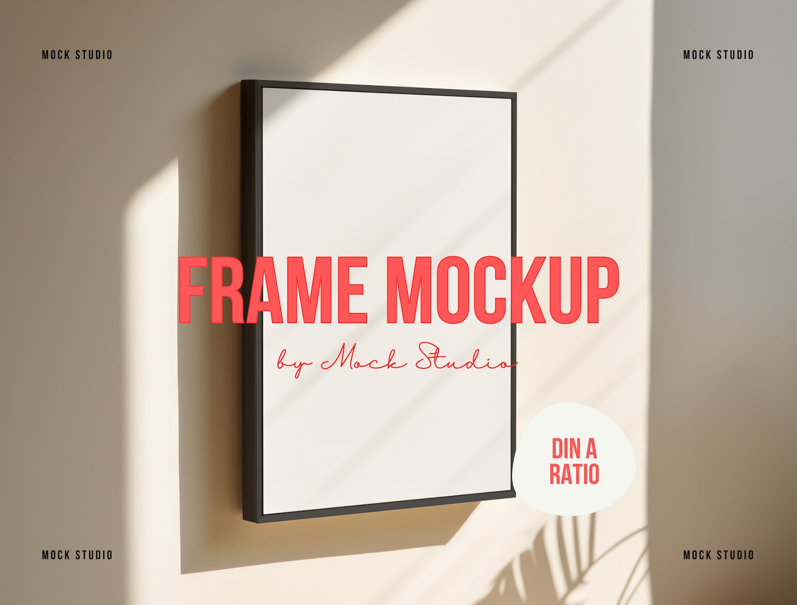 A4 A3 Framed Canvas Mockup | Black Floating Frame Mock up | Minimal ...