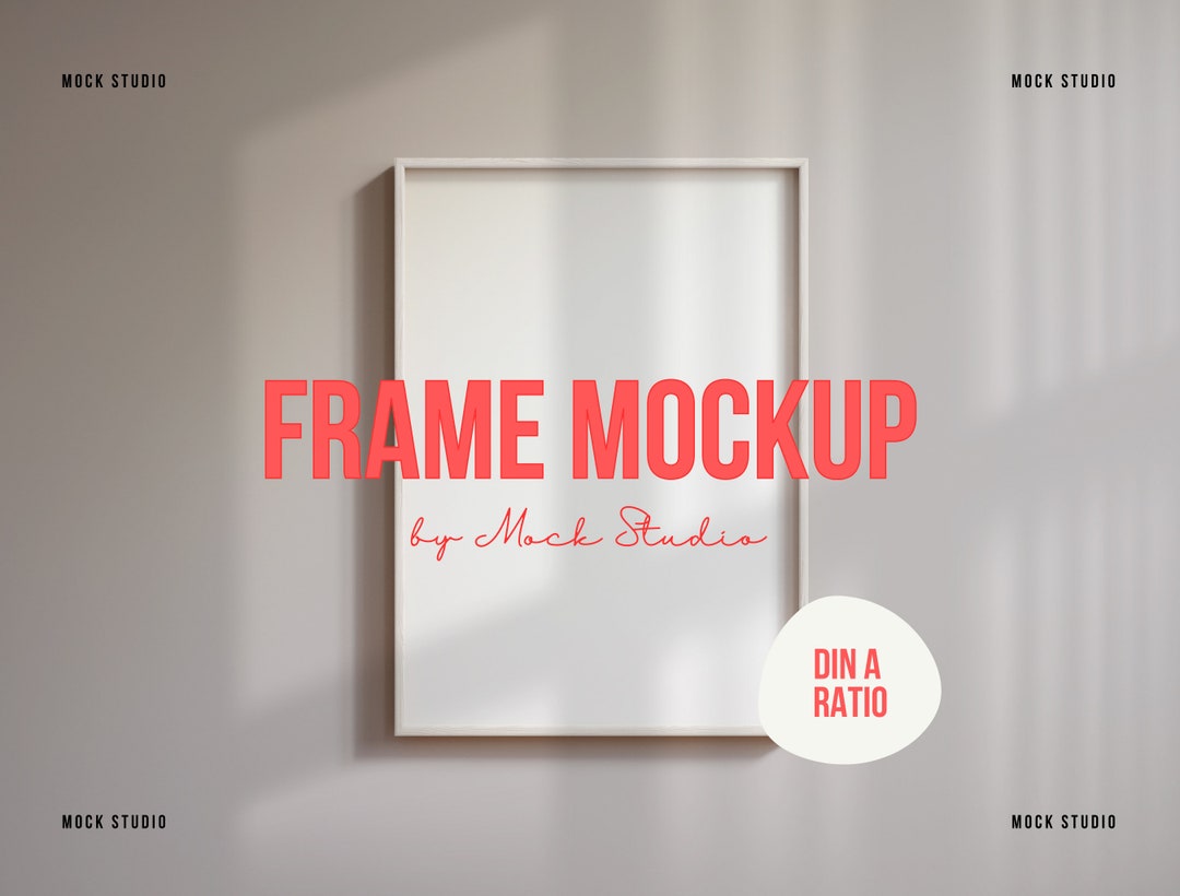 A2 A3 A4 | DIN A White Thin Frame Mockup | Poster Frame Mockup | Art ...