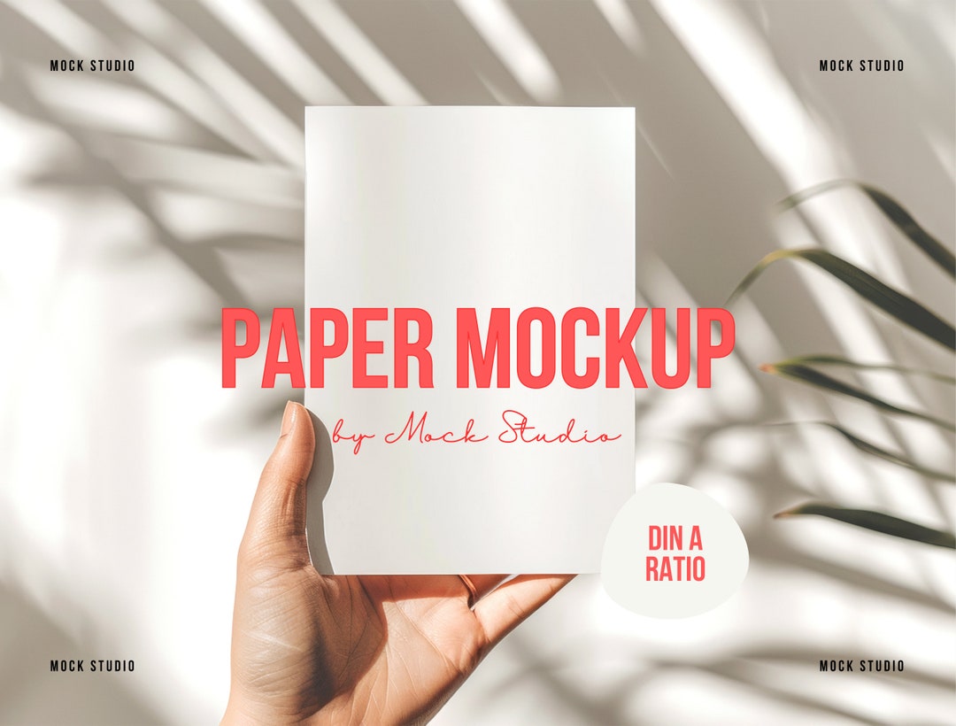 DIN A A5 Paper Invite Mockup | Invitation Flat Lay Mock-up | Minimal ...