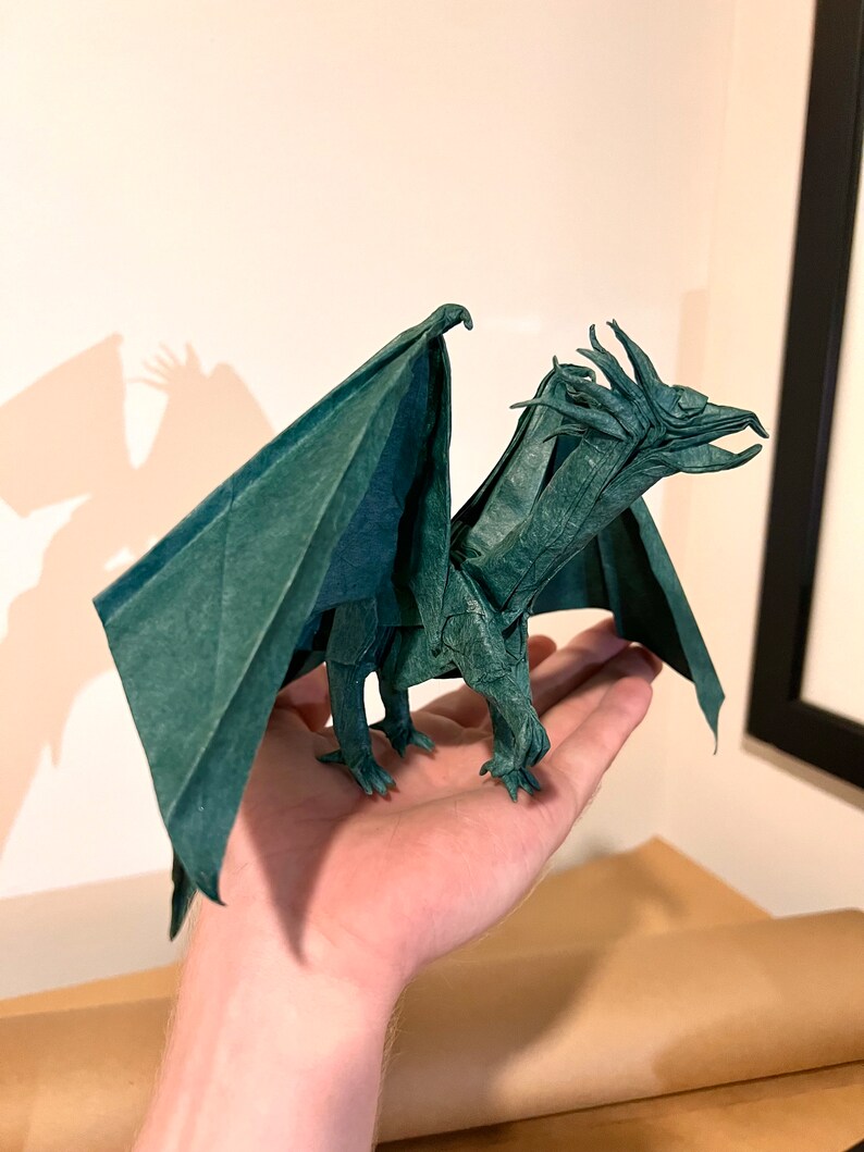 Origami Ancient Dragon | Handmade Paper Dragon Figurine | Satoshi ...