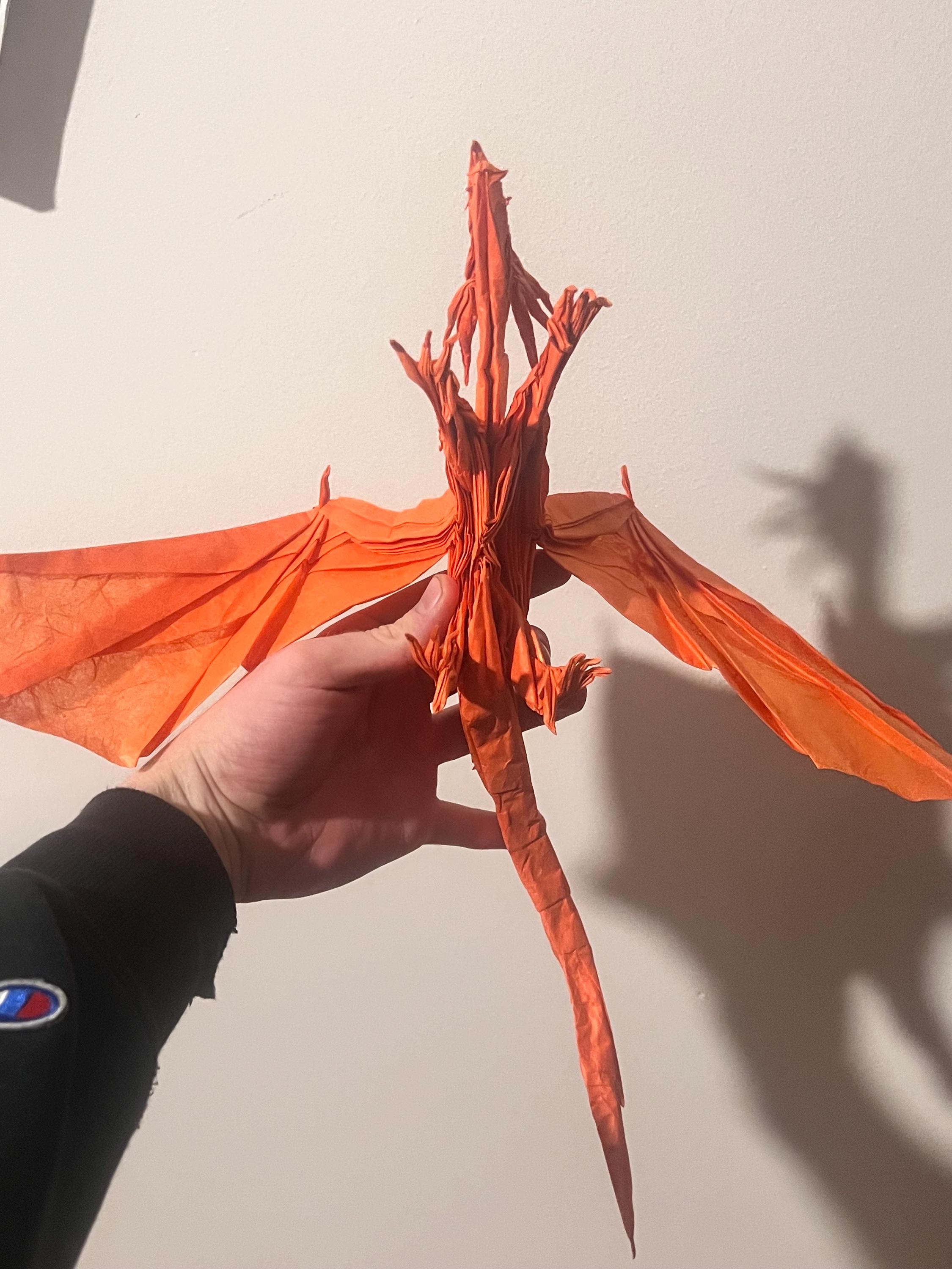 Origami Ancient Dragon V2 | Handmade Paper Dragon Figurine | Satoshi ...