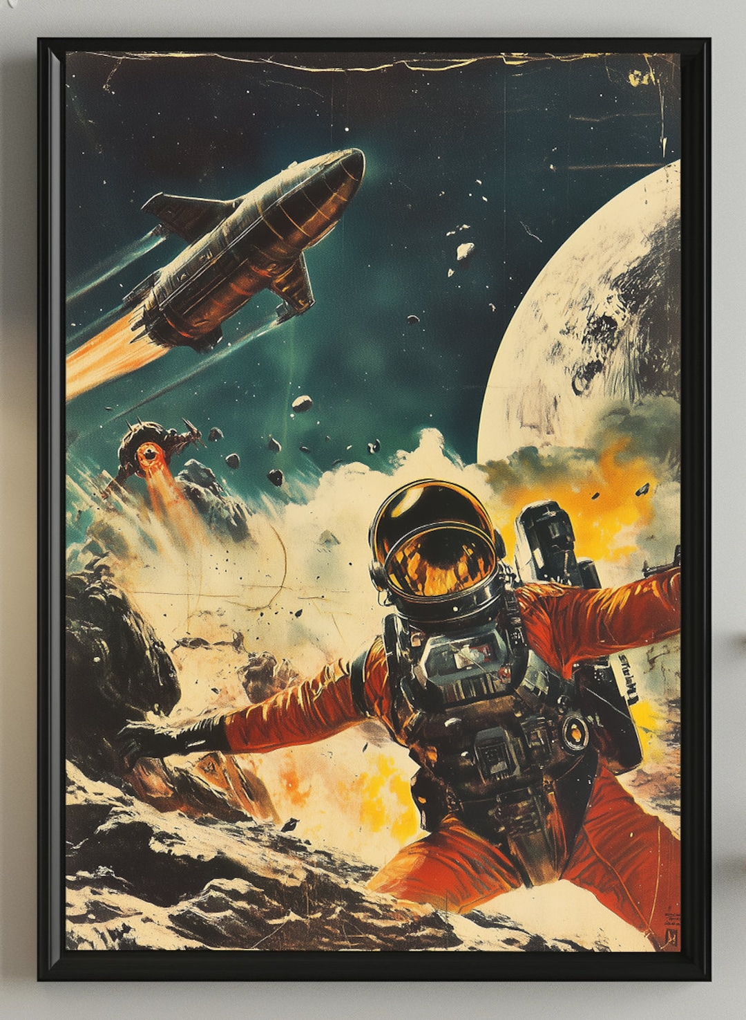 Vintage Sci Fi Poster Digital Download Scifi Art retro Scifi Digital ...