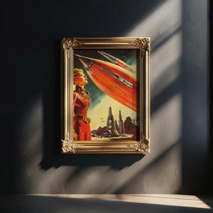 Vintage Sci Fi Poster Digital Download Scifi Art retro Scifi Digital ...