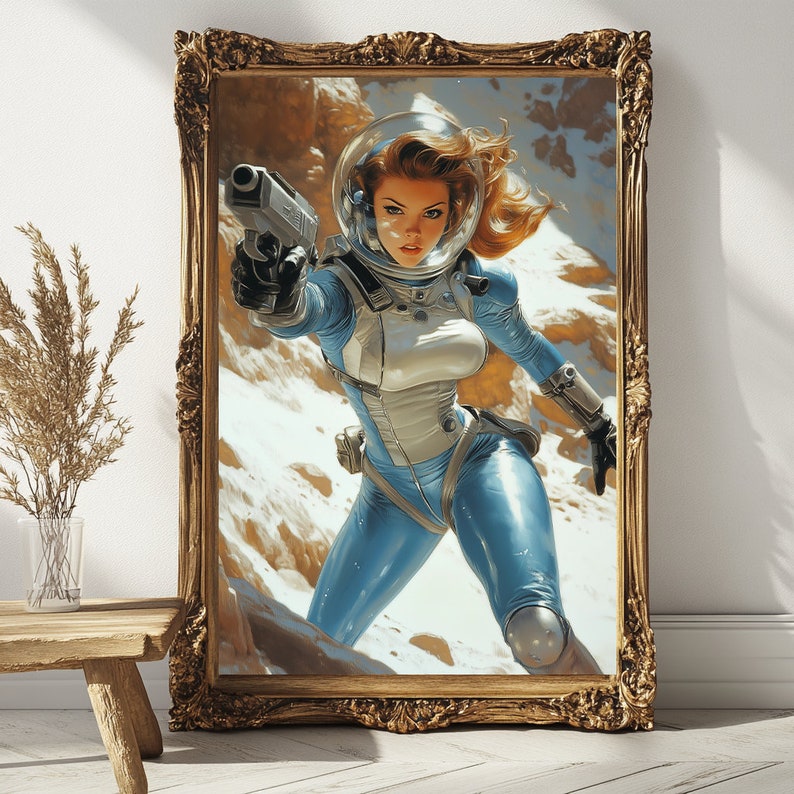 Vintage Sci Fi Poster Digital Download Scifi Art retro Scifi Digital ...