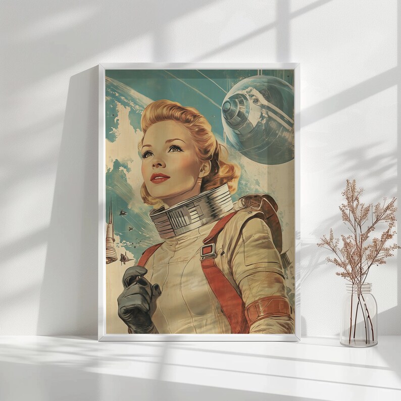 Vintage Sci Fi Poster Digital Download Scifi Art retro Scifi Digital ...