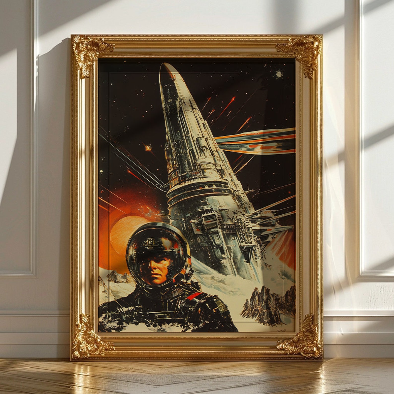 Vintage Sci Fi Poster Digital Download Scifi Art retro Scifi Digital ...