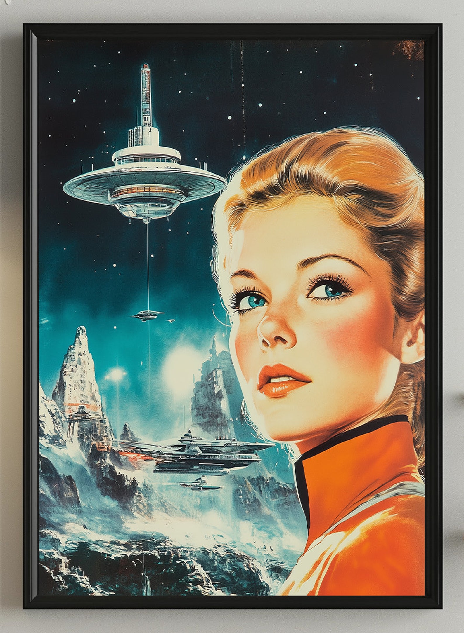 Vintage Sci Fi Poster Digital Download Scifi Art retro Scifi Digital ...