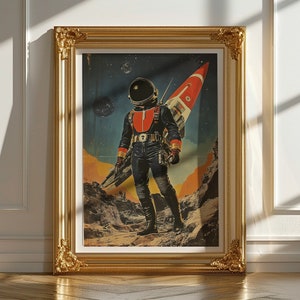 Vintage Sci Fi Poster Digital Download Scifi Art retro Scifi Digital ...