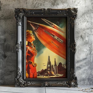 Vintage Sci Fi Poster Digital Download Scifi Art retro Scifi Digital ...