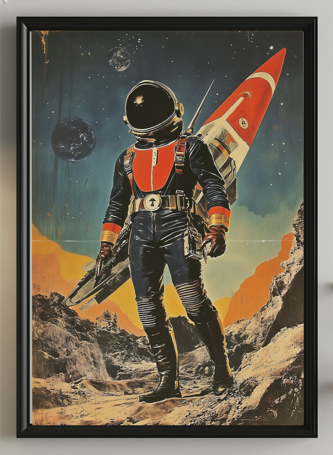 Vintage Sci Fi Poster Digital Download Scifi Art retro Scifi Digital ...