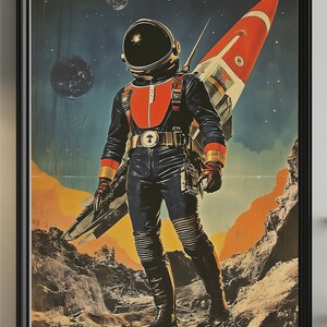 Vintage Sci Fi Poster Digital Download Scifi Art retro Scifi Digital ...