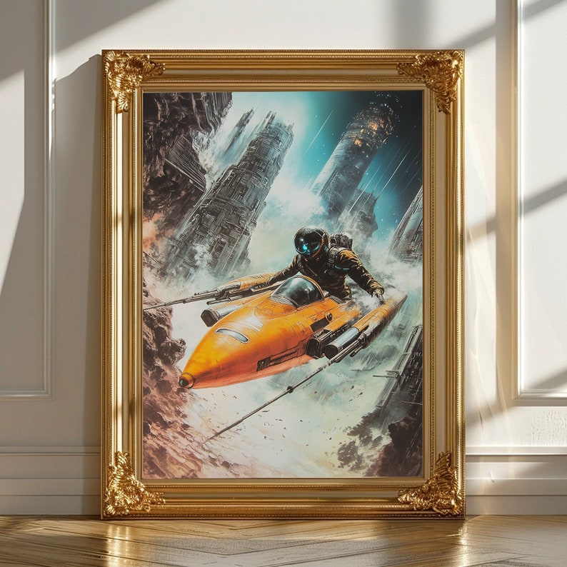 Vintage Sci Fi Poster Digital Download Scifi Art retro Scifi Digital ...