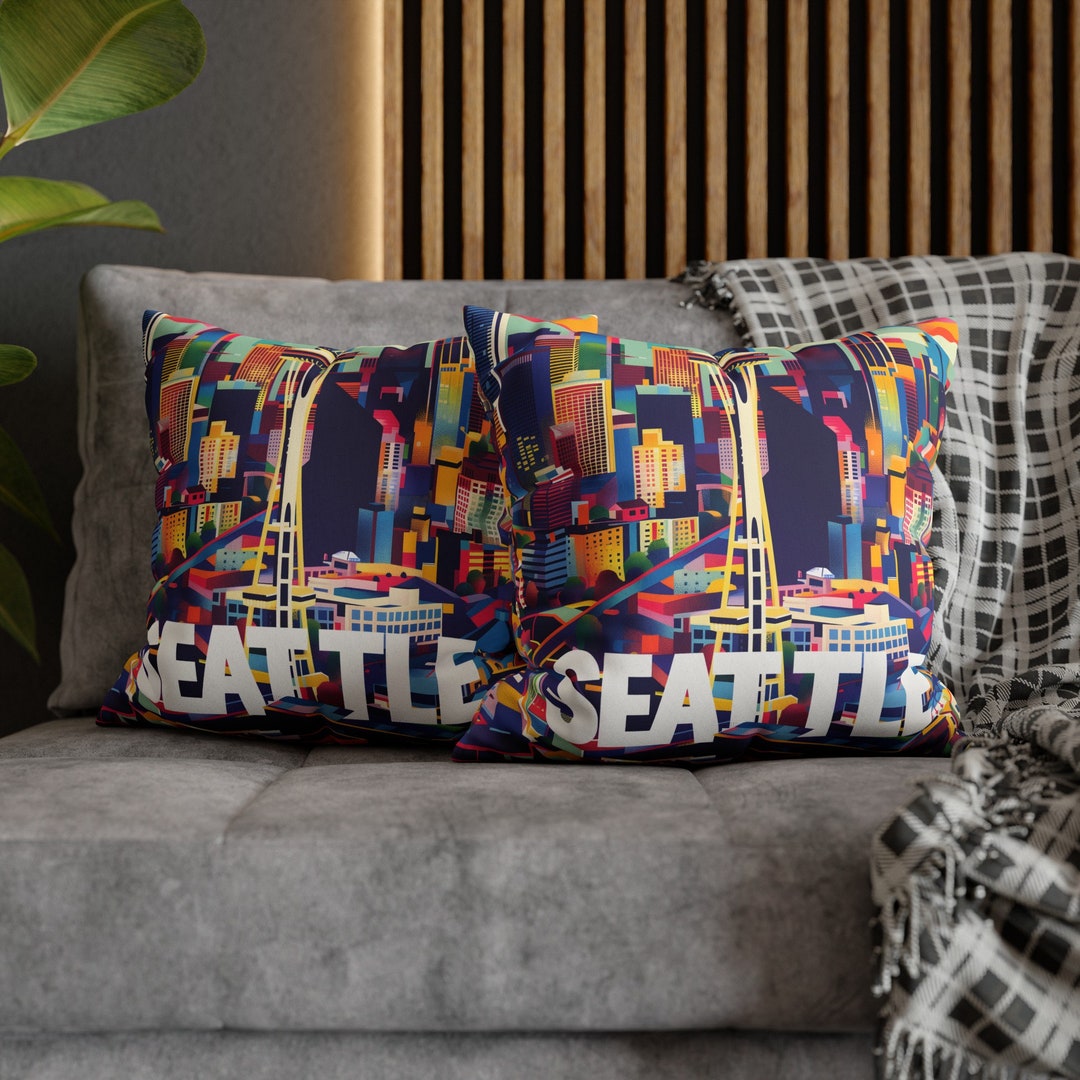 Retro Seattle Art Seattle Illustration Vintage Seattle Seattle Wall Art ...
