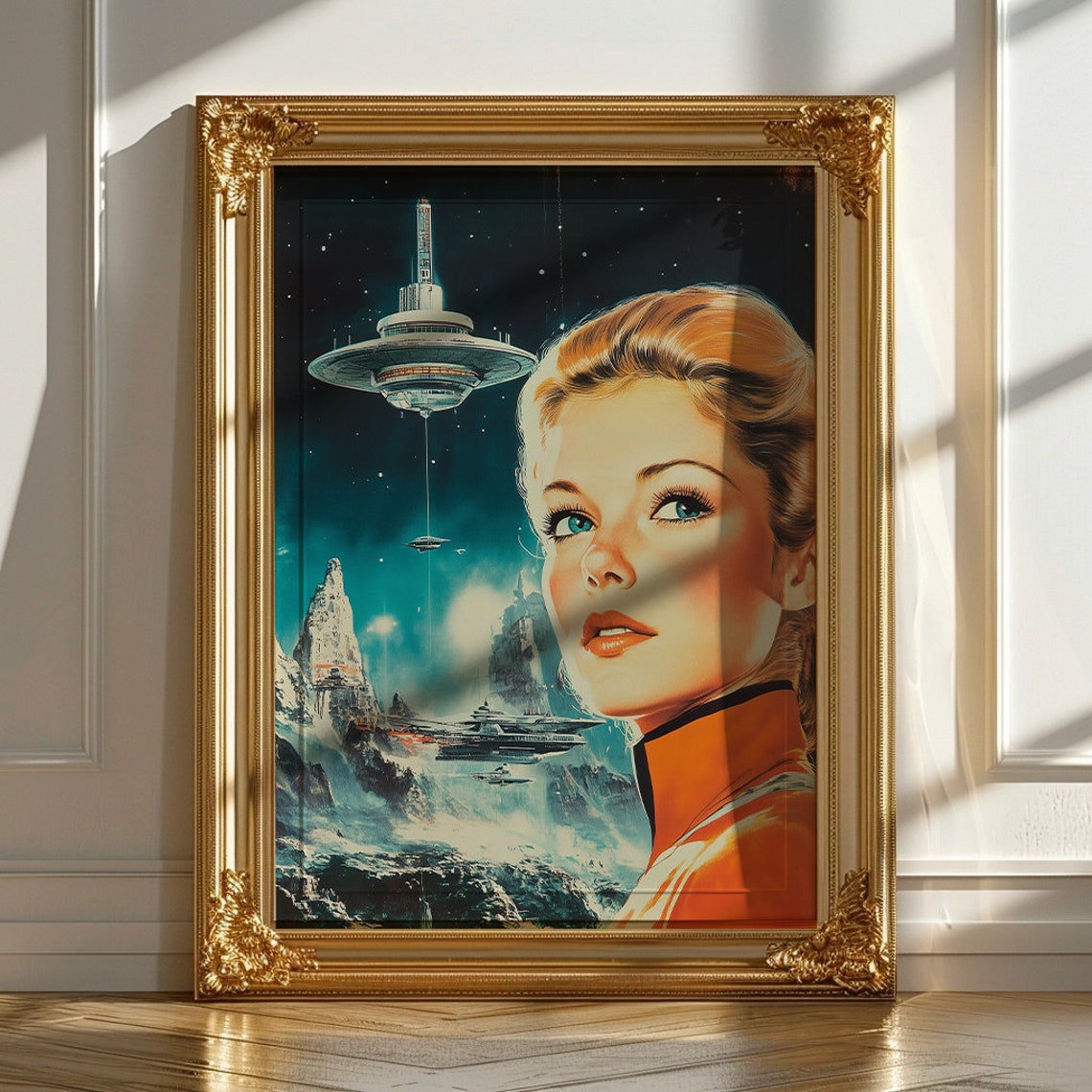 Vintage Sci Fi Poster Digital Download Scifi Art retro Scifi Digital ...