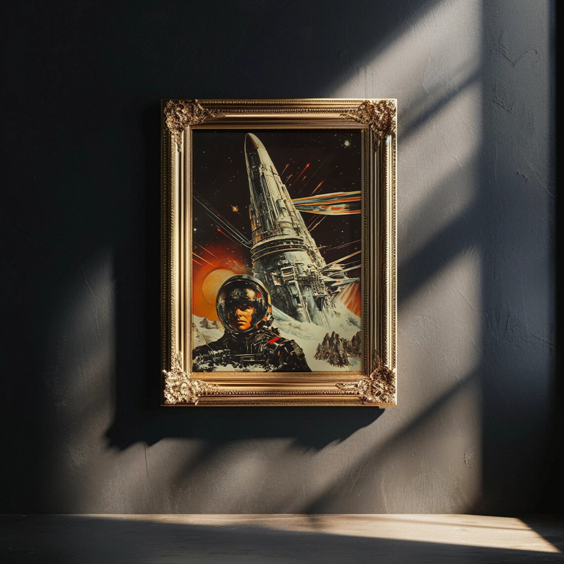 Vintage Sci Fi Poster Digital Download Scifi Art retro Scifi Digital ...