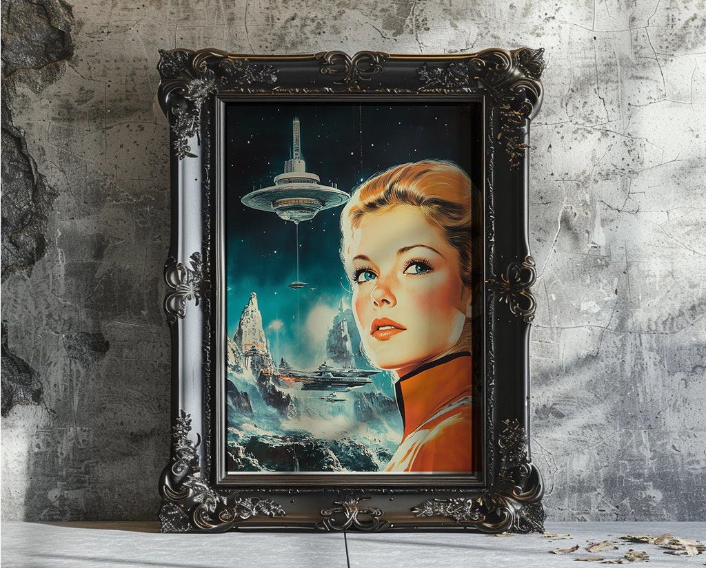 Vintage Sci Fi Poster Digital Download Scifi Art retro Scifi Digital ...