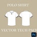 Polo Tech Pack Polo Shirt Fashion Flat Sketch Tshirt Tech Pack Flat ...