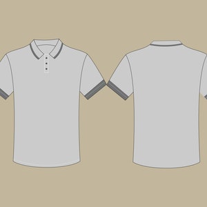 Polo Tech Pack Polo Shirt Fashion Flat Sketch Tshirt Tech Pack Flat ...